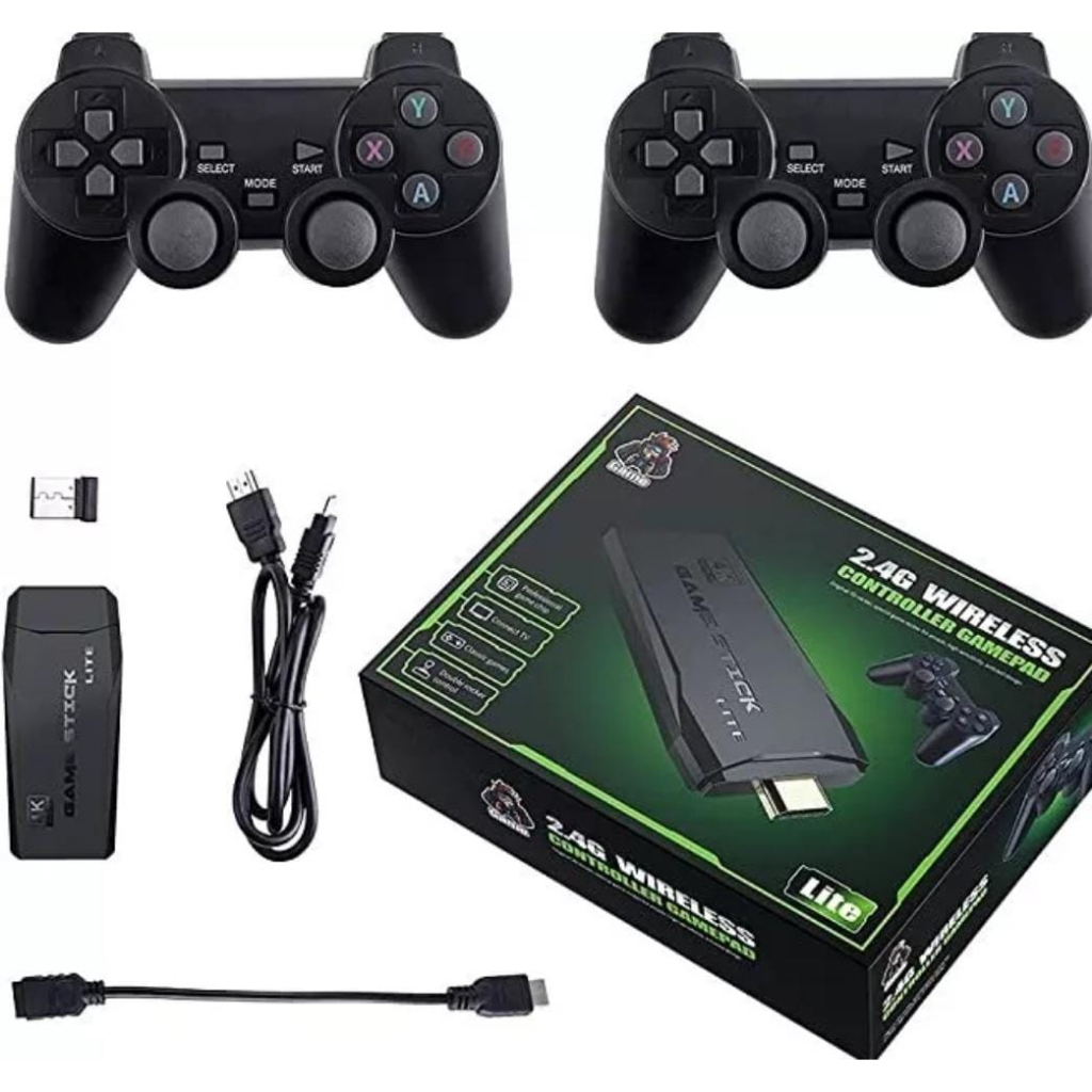 Vídeo Game Retro 10mil jogos Console Clássico Game Stick Box 4k 2 ...
