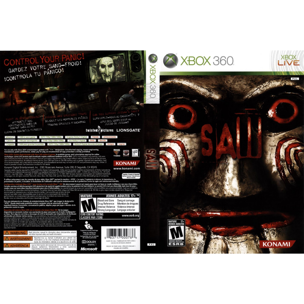 SAW para Xbox 360 Lt com capa | Shopee Brasil