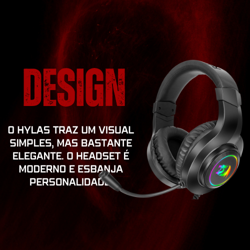 Headset Gamer Redragon Hylas Preto RGB H260RGB | Shopee Brasil