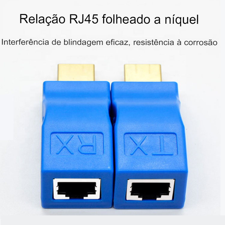 HDMI Extender RJ45 Portas De Rede LAN Extensão Até 30m mais novo ...