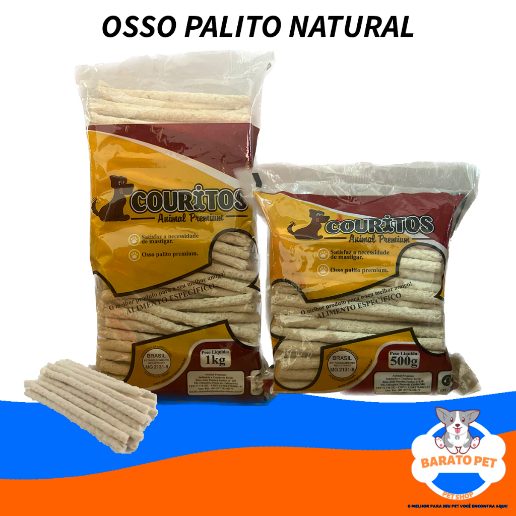 Petisco Pet Osso Cachorro Palito De Couro Delicioso Para Cães Pet ...