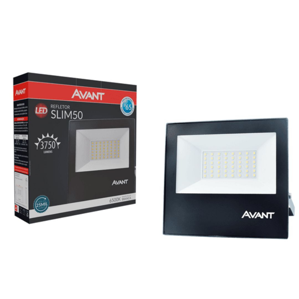 Led Refletor Slim50 Avant 50w 3750 Lumens 6500k | Shopee Brasil