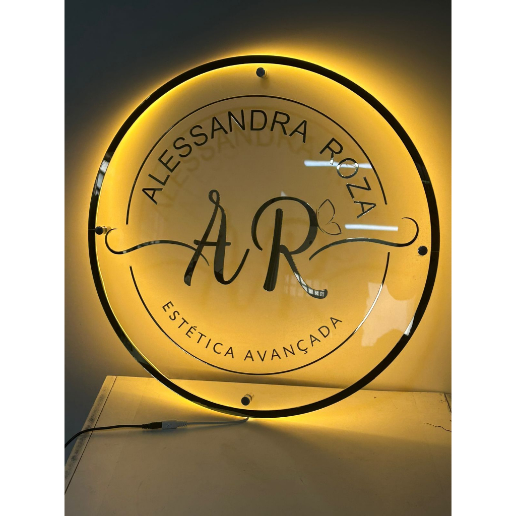 PLACA NEON LED 50X50CM EM ACRÍLICO - LETREIRO PERSONALIZADO | Shopee Brasil