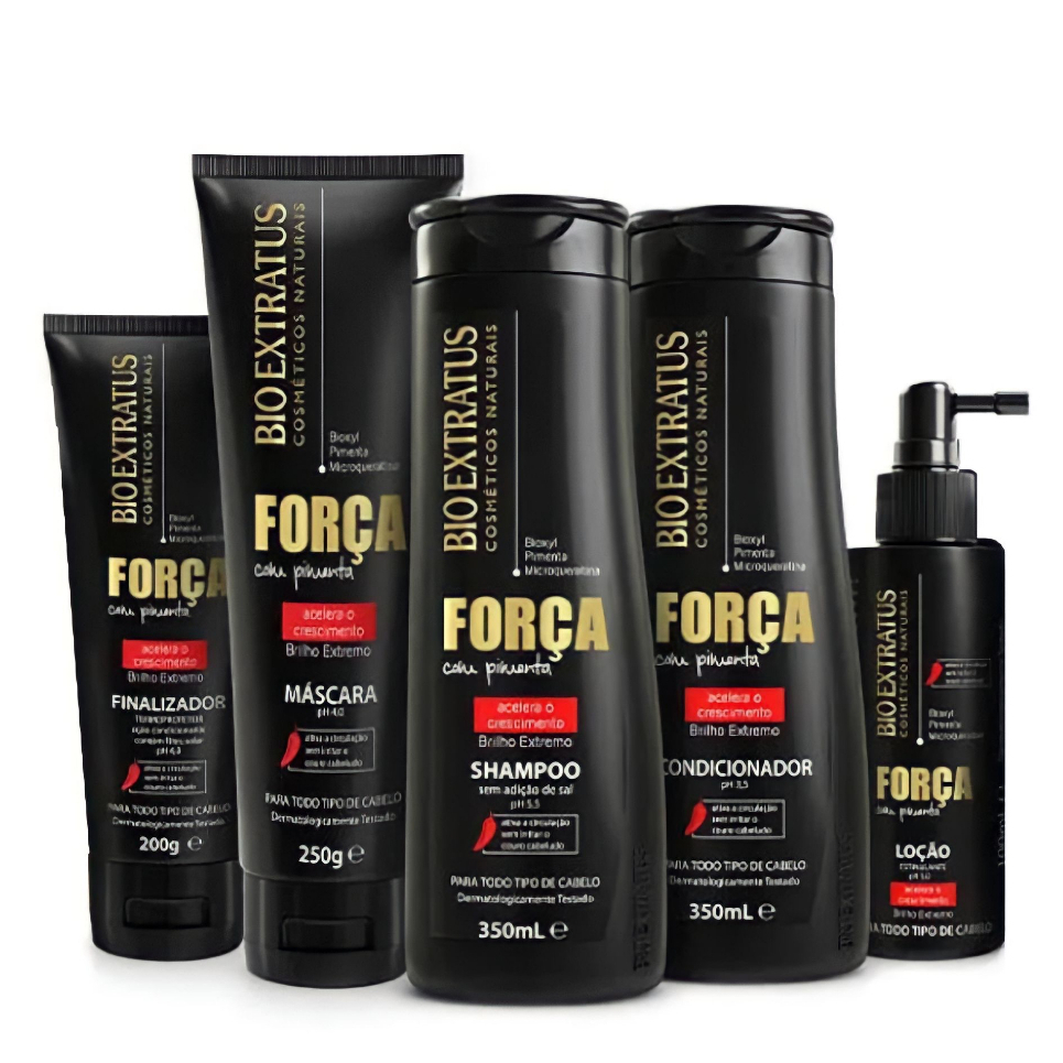Kit Força com Pimenta Completo Bio Extratus - 5 Produtos Crescimento ...
