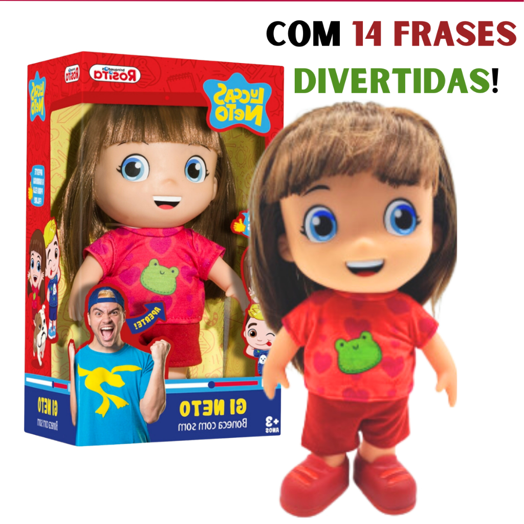 Boneca Gi Neto Aventureira - Com 14 Frases Original | Shopee Brasil