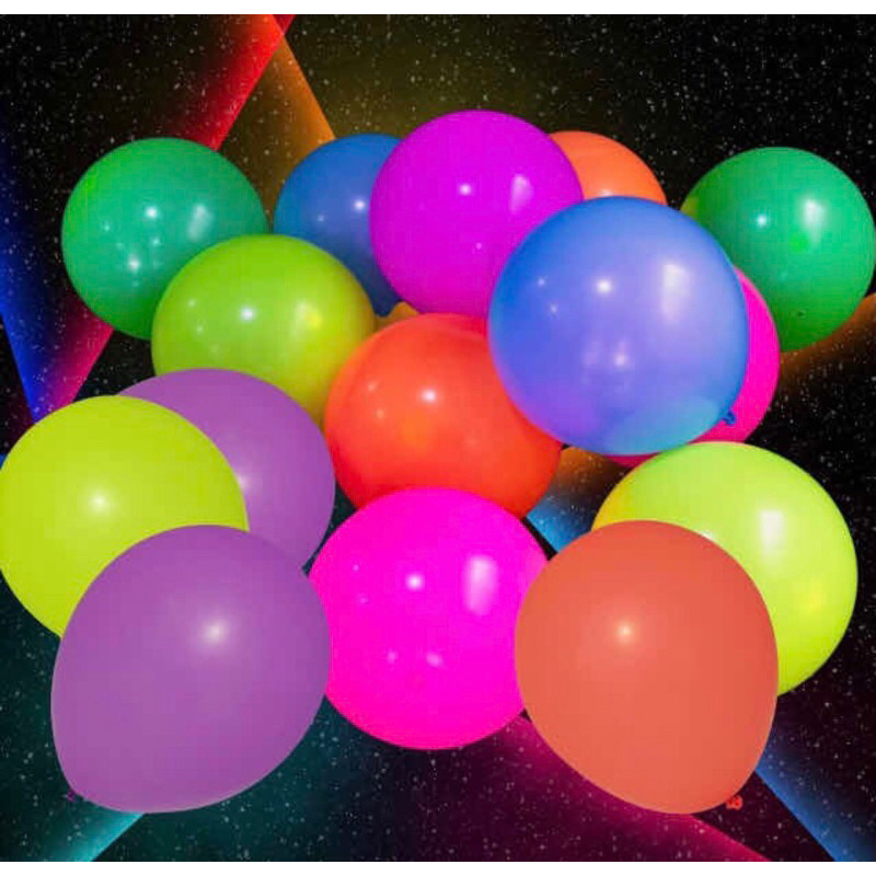 50 balão bexiga festa neon - 9 polegadas | Shopee Brasil