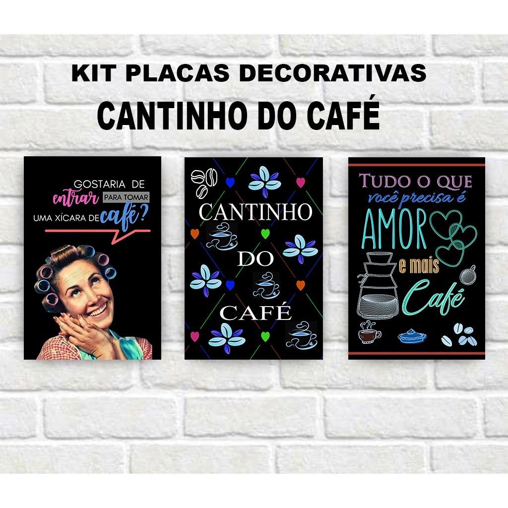 Placa Decorativa Cantinho Do Café Tudo Que Vc Precisa é Amor E Mais