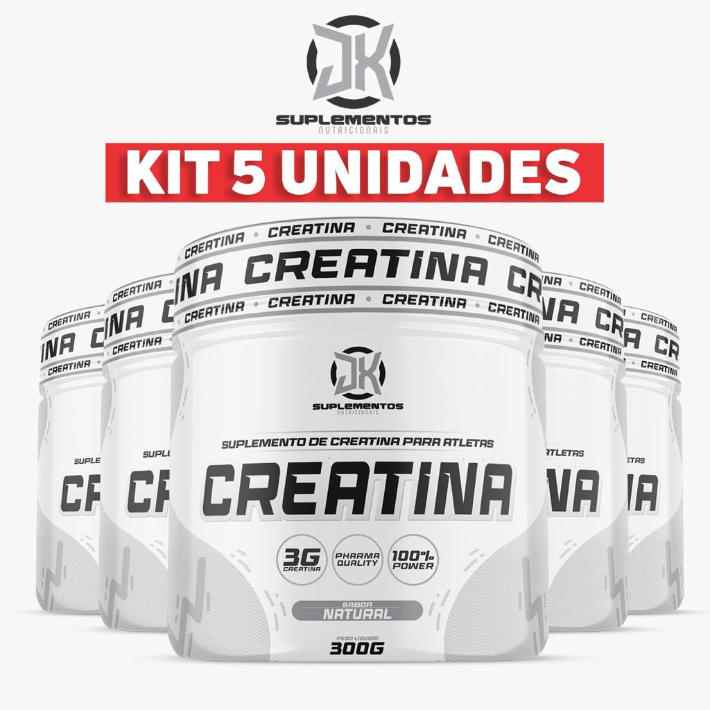 Kit 5 Creatina Monohidratada Jx Power 300g 60 doses | Shopee Brasil