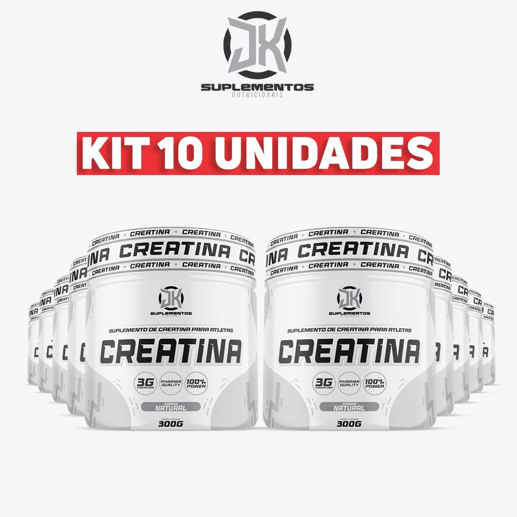 Kit 10 Creatina Monohidratada Jx Power 300g 60 doses | Shopee Brasil