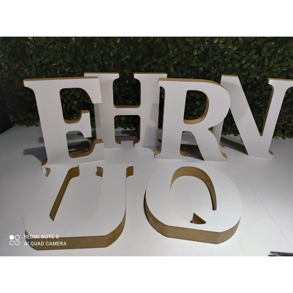 Letra em MDF BRANCO TX 25cm altura | Shopee Brasil