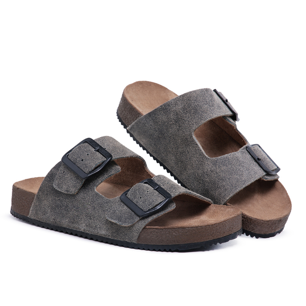 Birken Slide Papete Em Couro Legitimo Duas Tiras Com Ajuste em Fivela ...