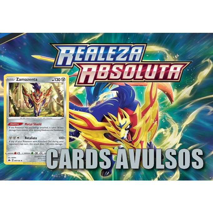 Cartas de Pokémon Original Copag REALEZA ABSOLUTA Crown Zenith Avulsas ...