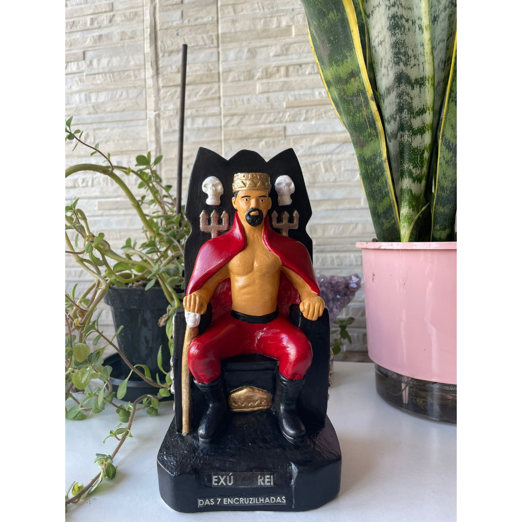 Imagem Exu Rei das 7 Encruzilhadas Umbanda Candomblé | Shopee Brasil