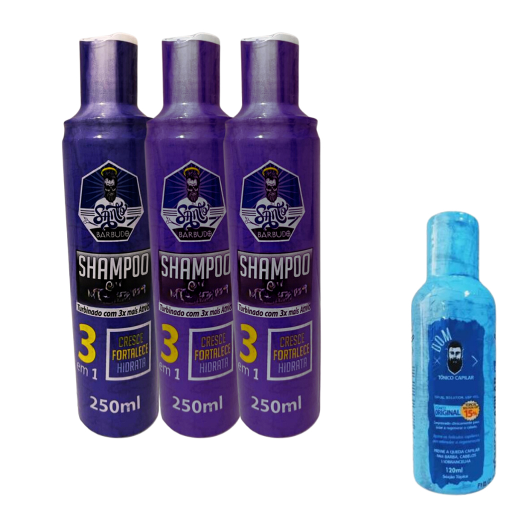 3 Shampoo 3em1 250ml + 1 Dom 120ml | Shopee Brasil