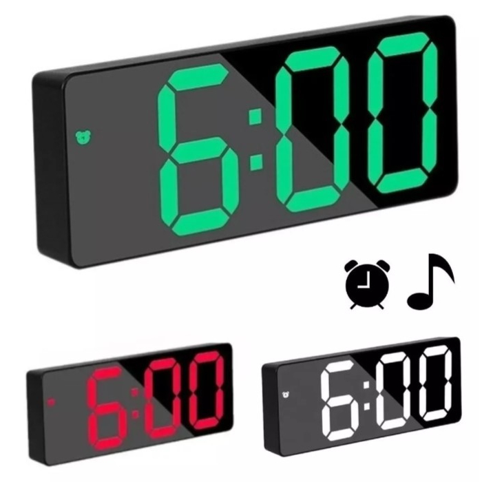 Relógio Digital De Mesa E Parede Led Com Data E Alarme Favorito (8) | Shopee Brasil