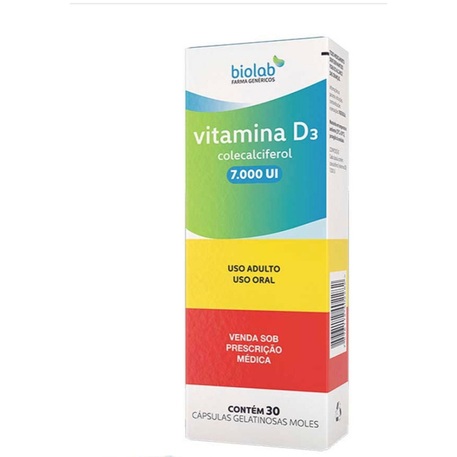 Vitamina D 7.000Ui - 36 Capsulas / Biolab | Shopee Brasil