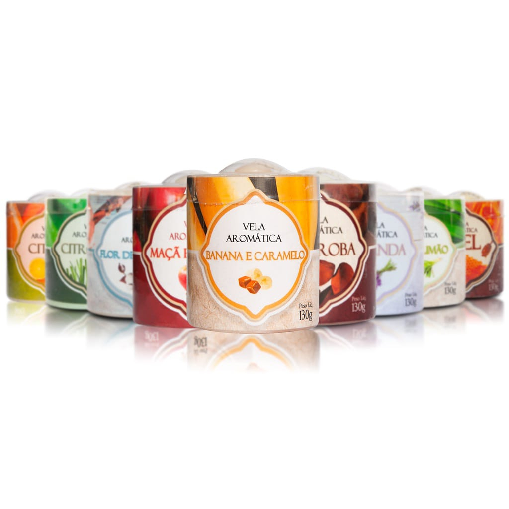 Vela Aromática Perfumada 130g Diversos Aromas 72h de Queima Escolha o Aroma - Corre Que Ta Baratinho