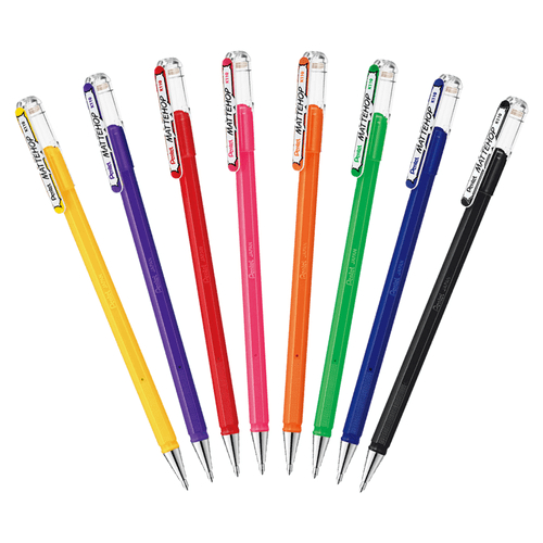 Caneta Pentel Mattehop Gel Roller Pen 1,0mm 8 Cores K110 | Shopee Brasil