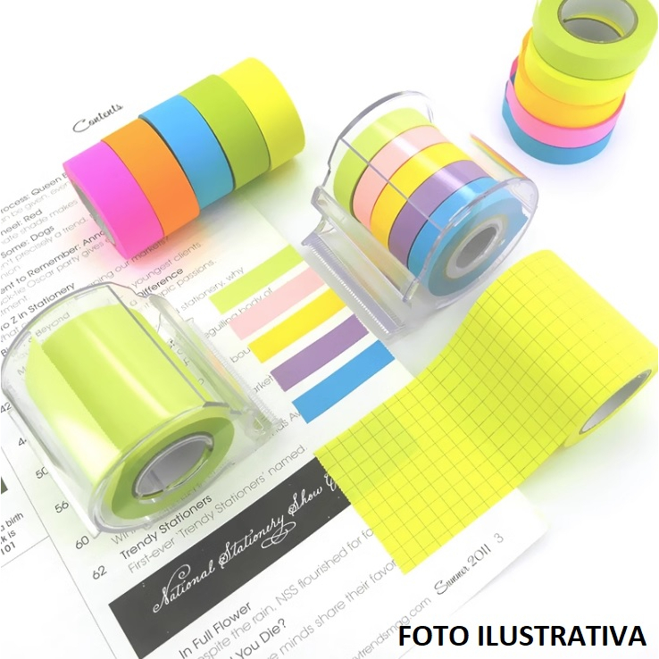 Notas Adesivas Rolo com 4 Cores - Kit Bloco de Notas | Shopee Brasil