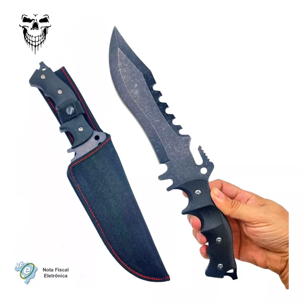 Faca Tática Sobrevivência Full Tang Huntsman Com Bainha- Xwd8 | Shopee ...