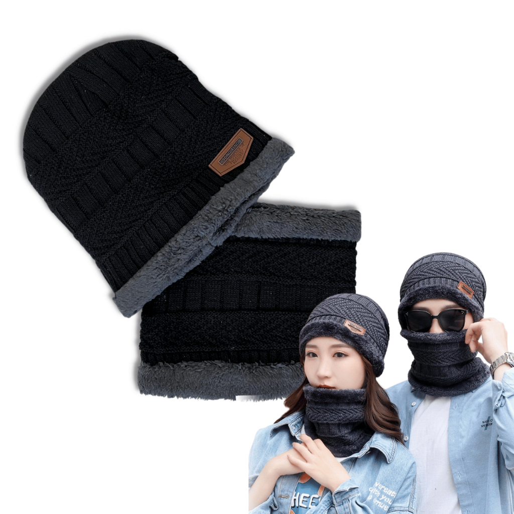 Touca de Frio Kit com Gorro E Gola Forrado e Com Cachecol | Shopee Brasil