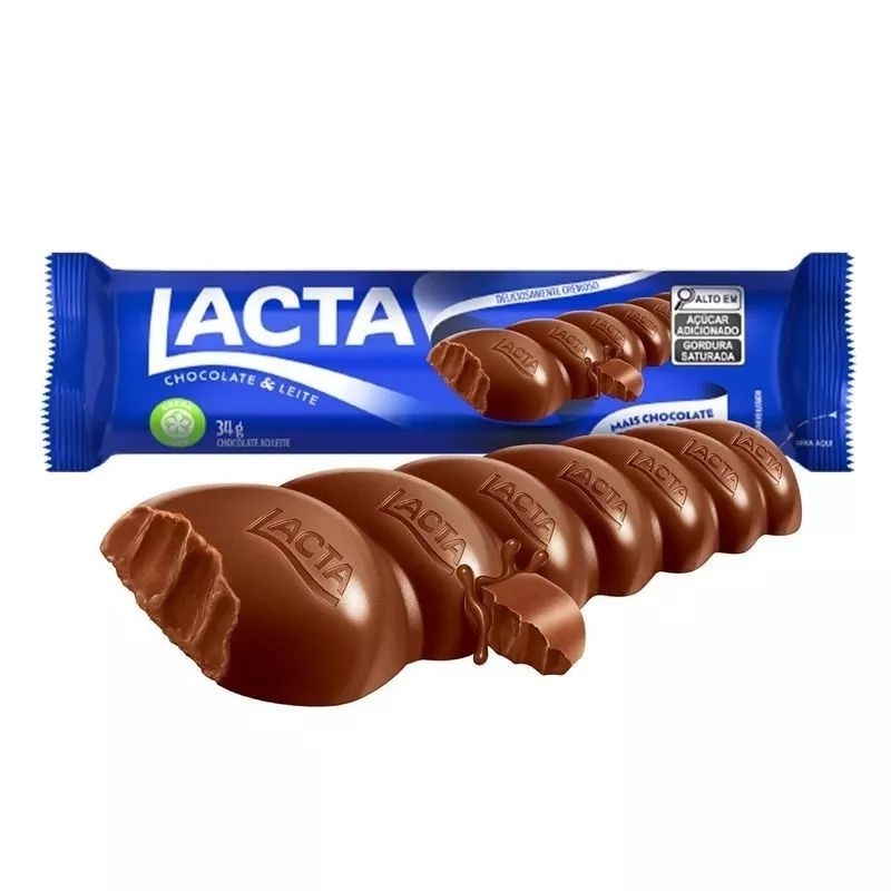 Chocolate ao leite Lacta 30g a unidade | Shopee Brasil