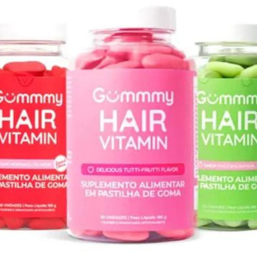 Gummy Hair Vitamin Original com 60 gomas - Vitamina Tratamento para ...
