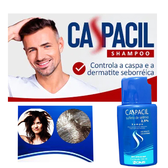 Caspacil Xampoo 100ml - Anticaspa E Dermatite Seborreica | Shopee Brasil