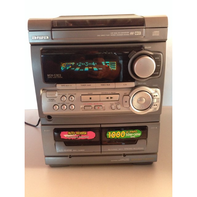 Micro System Aiwa Cx-ns303lh Funciona - Leia - Detalhes | Shopee Brasil