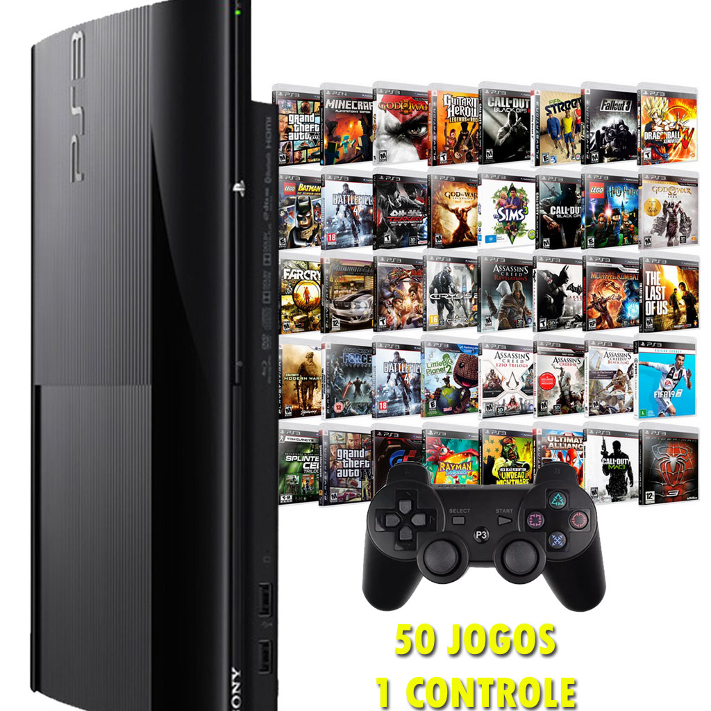 Sony Ps3 Playstation 3 Super Slim Melhores jogos | Shopee Brasil