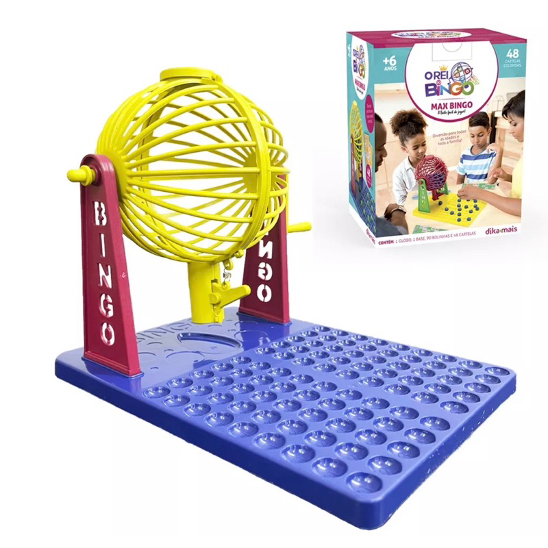 Super Bingo com 100 Cartelas e 90 Bolinhas em alto relevo | Shopee Brasil