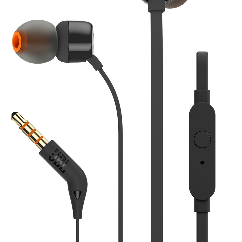 Fone de Ouvido JBL T110 P3, Microfone, Preto - JBLT110BLK | Shopee Brasil