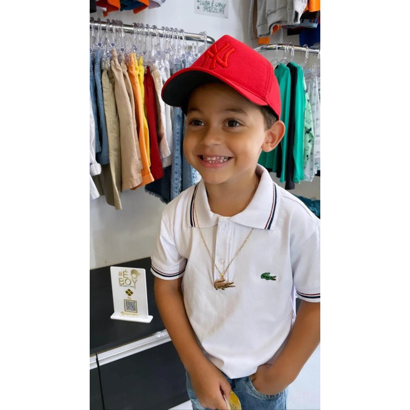 Camisa Polo Lacoste infantil | Shopee Brasil