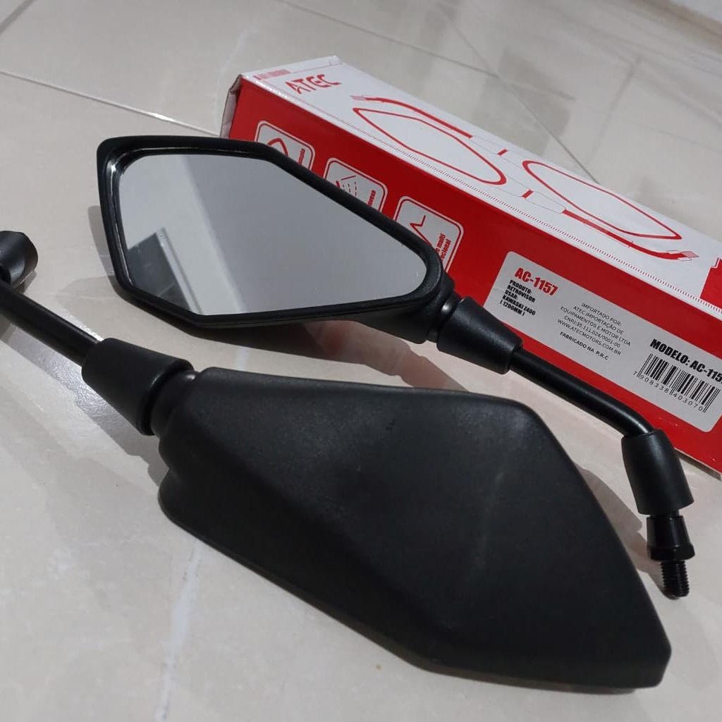 Retrovisor Kawasaki Z400 Moto Rosca Honda Fixo Par | Shopee Brasil