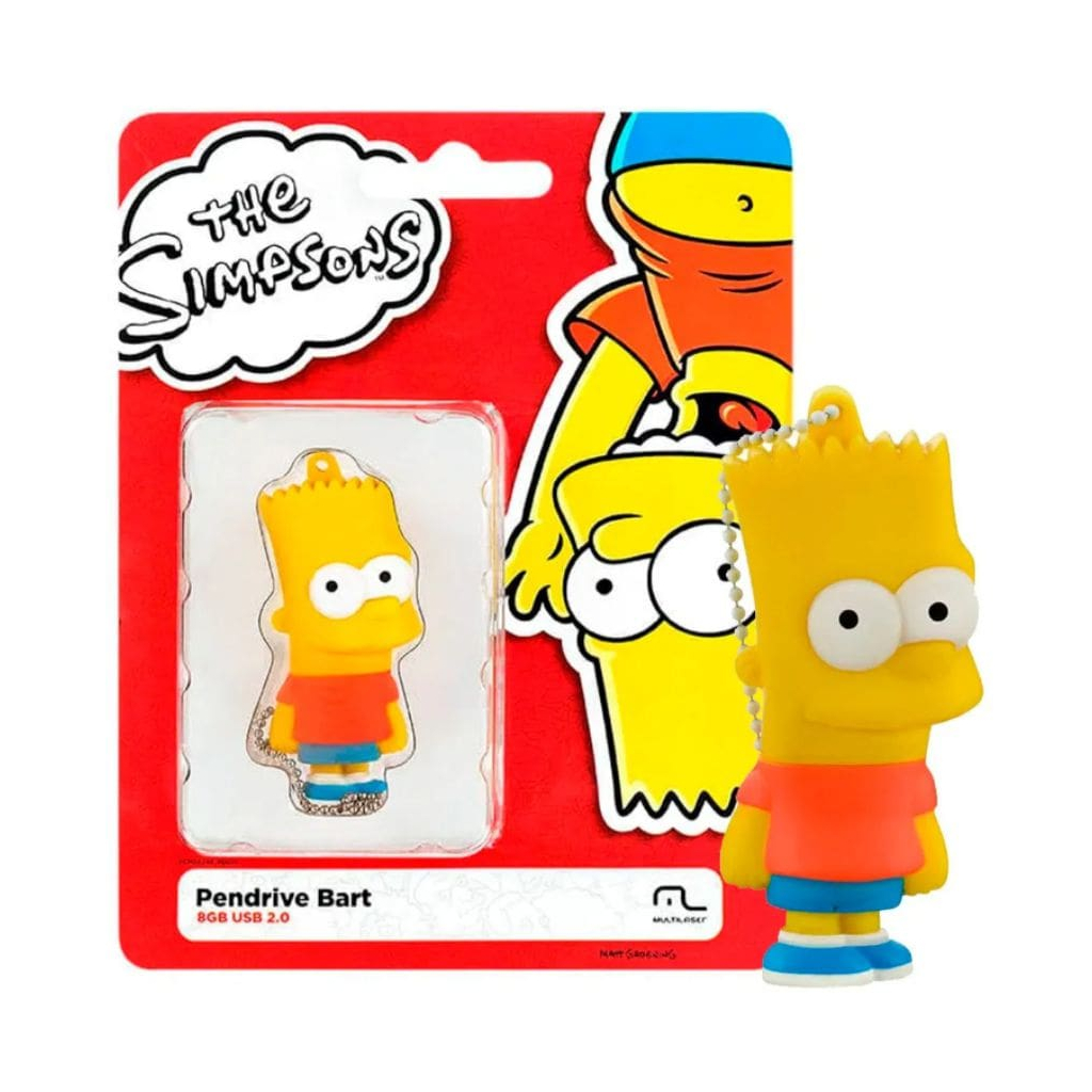 Pen Drive Simpsons 8gb Multilaser - Pen drive Bart - Pen drive Palhaço ...