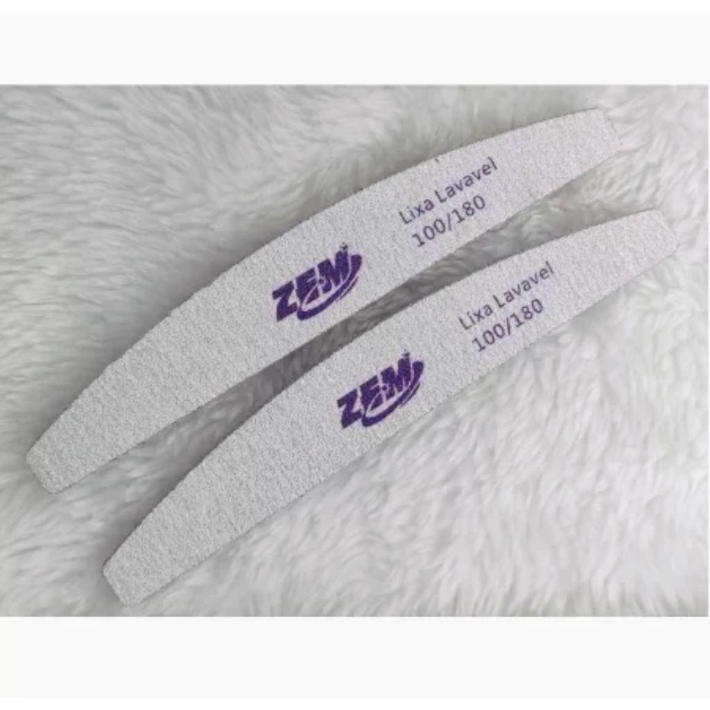 Lixa Banana/Boomerang/Caixa-ZEM 100/180 Unha Porcelana Acrygel Fibra ...