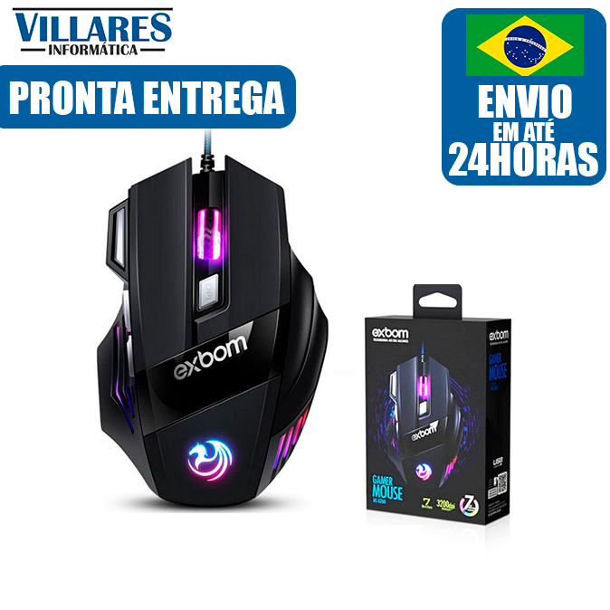 Mouse Gamer C/Fio | Botões Laterais | RGB Led | Shopee Brasil
