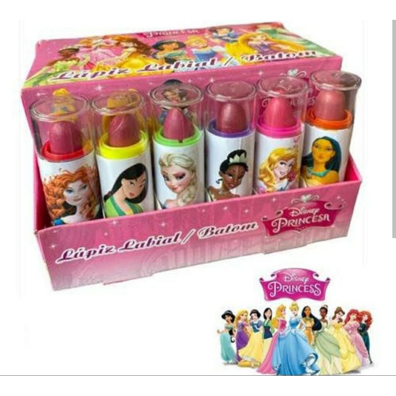 Batom das Princesas da Disney,Branca de Neve,Bela e a Fera,Sofia,Ariel ...