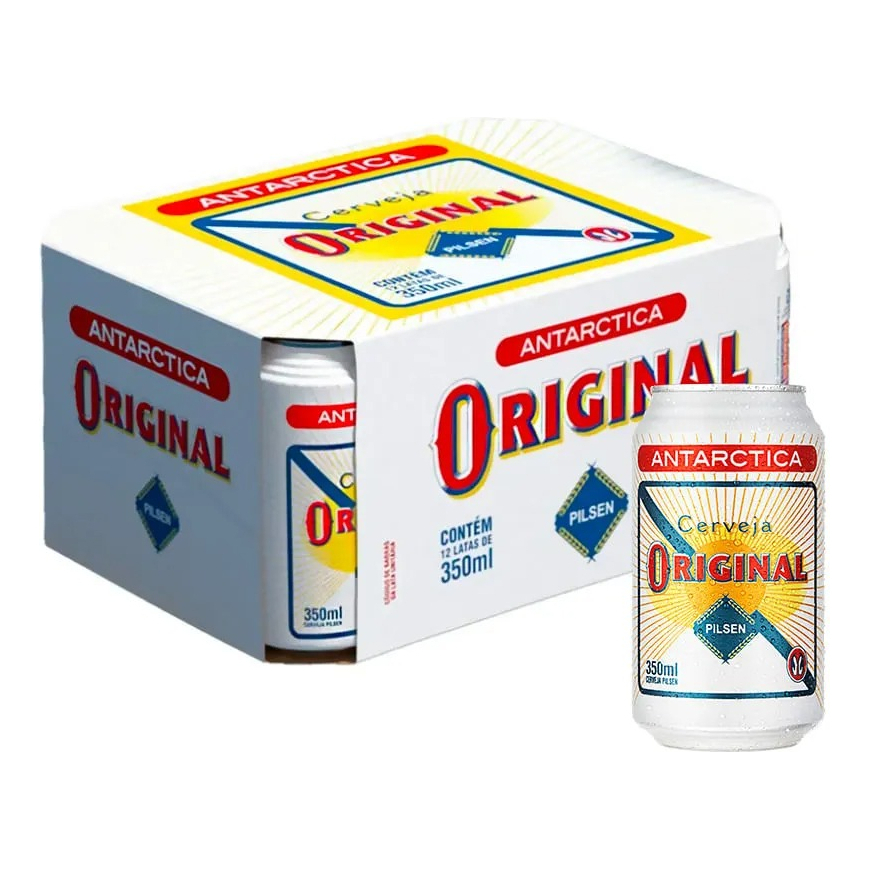 12 Cerveja Antarctica Original Pilsen Lata 350ml | Shopee Brasil