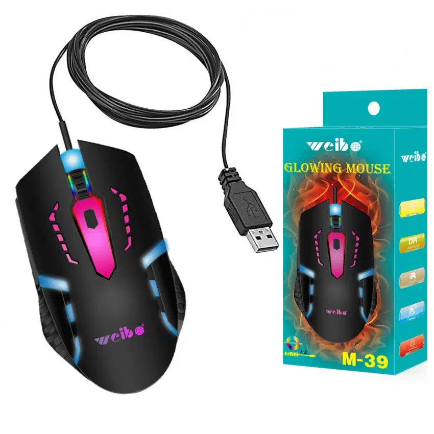 Mouse Weibo M-39 rgb | Shopee Brasil