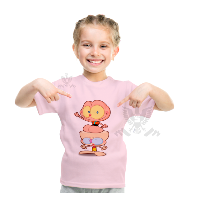 Camiseta camisa desenho rosa bebe Mongo e Drongo blusa infantil ...