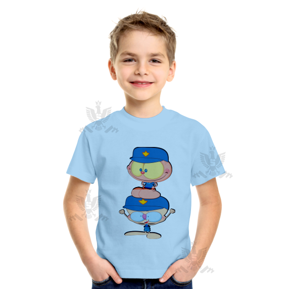 Camisa Camiseta azul bebe Mongo E Drongo Desenho Infantil Juvenil ...