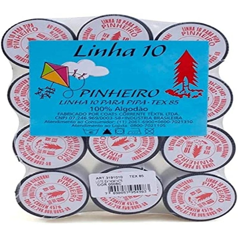 12 Linhas De Pipa Pinheiro n°10 Carretel 457m 500jds | Shopee Brasil