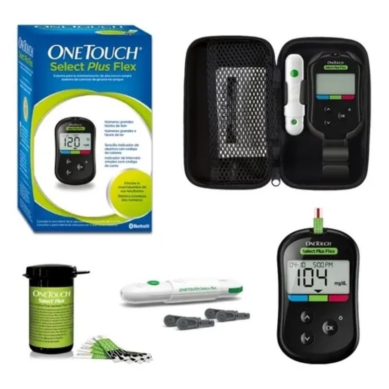 Glicosimetro Medidor Medir Glicose Glicemia One Touch Select Plus Flex ...