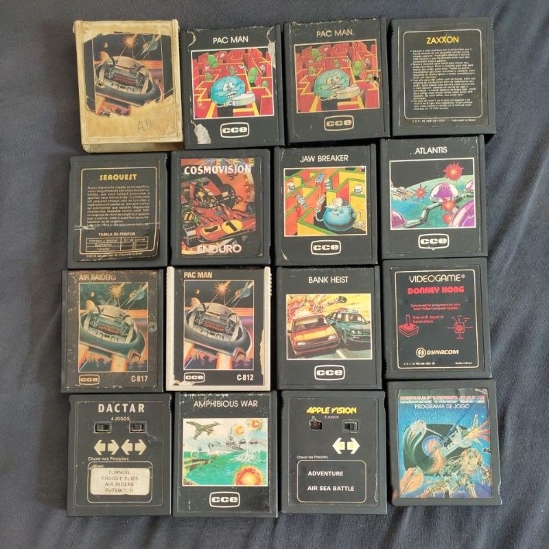 jogos fita cartucho, atari cce dactar polivox dismac nacional | Shopee Brasil