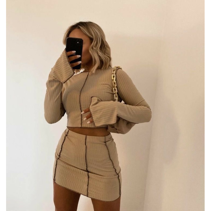 conjunto femenino moda gringa | Shopee Brasil