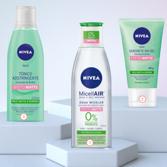 Skin Care Nivea Efeito Matte | Controle do Brilho | Peles Oleosas ...