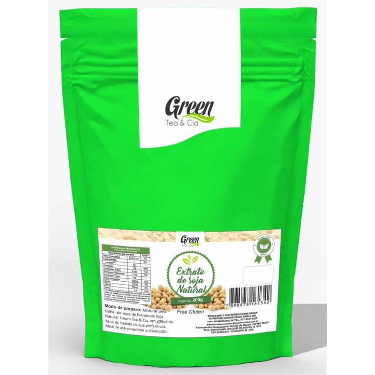EXTRATO DE SOJA NATURAL 200G GREEN TEA & CIA | Shopee Brasil