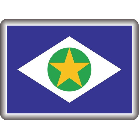 Kit 02 Adesivos 3D Resinados Bandeira Mato Grosso alto relevo 3068 ...