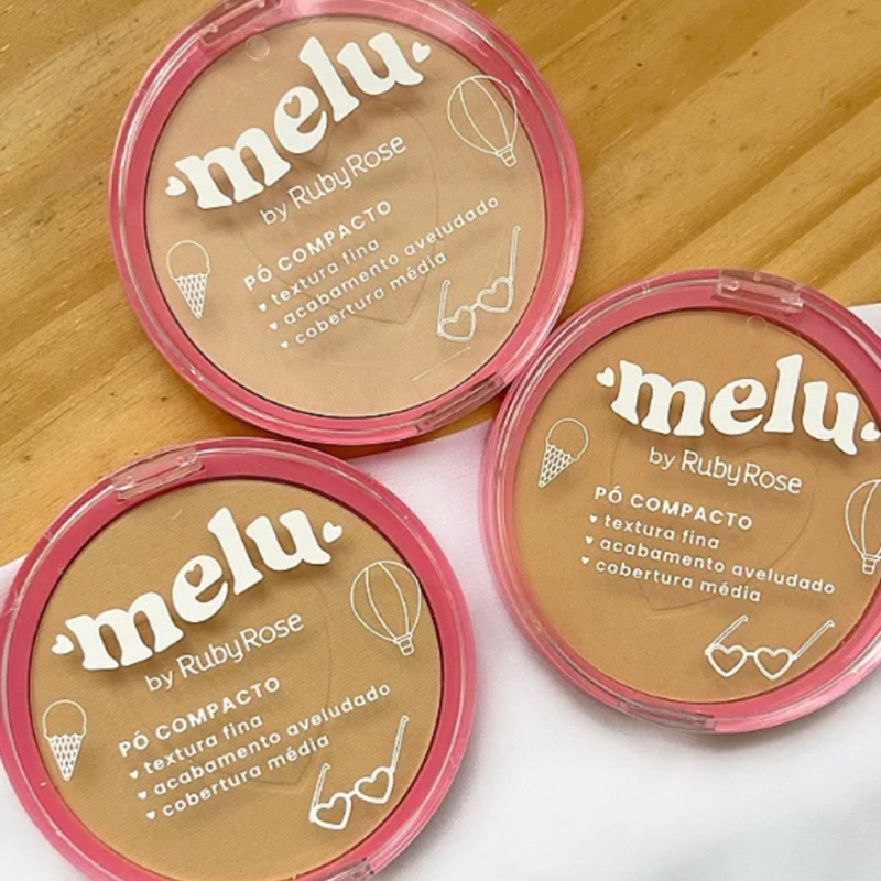 Pó Compacto Melu, Ruby Rose - C10, MC50, MC60, ME100, ME120, E160 | Shopee Brasil
